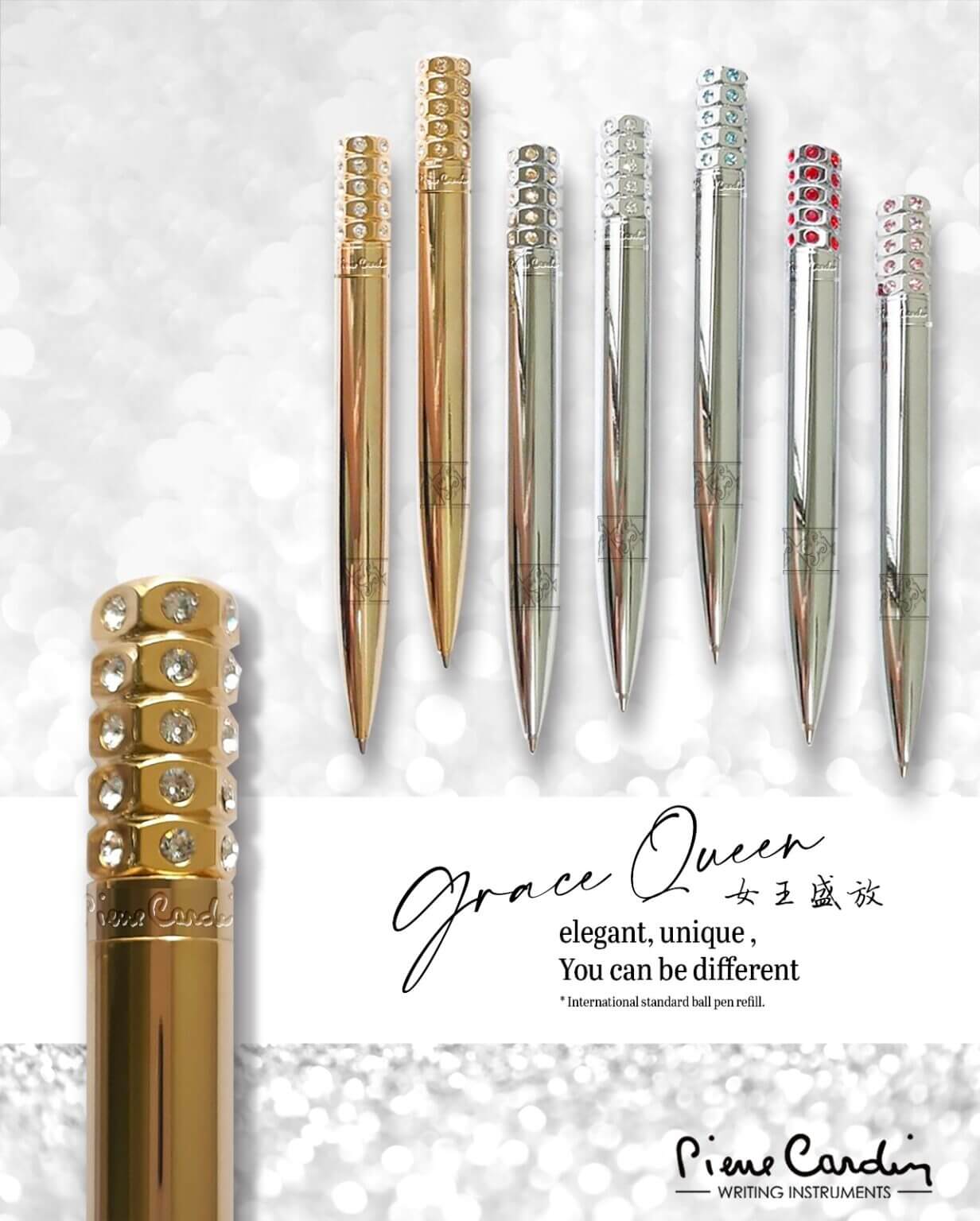 Grace Queen Crystal Ball Pen 原子筆 | Pierre Cardin Writing Instruments
